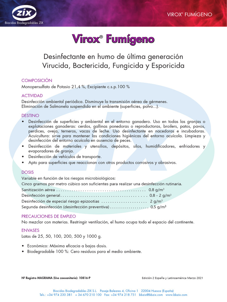 Virox - Ficha Técnica | PDF
