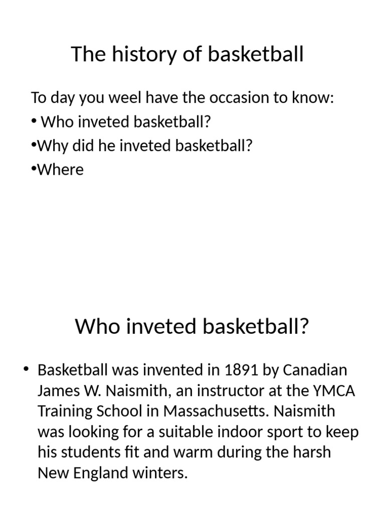 James Naismith: Inventor of Basketball | PDF