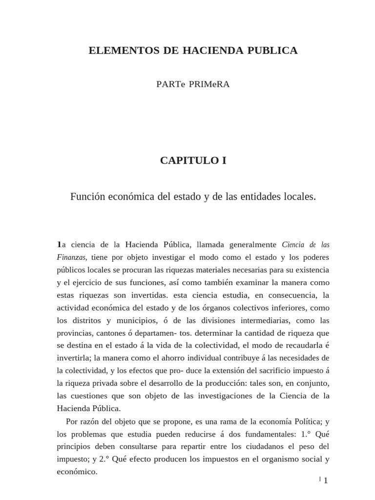 Primer Capitulo Libro Hacienda Publica | PDF | Impuestos | Estado (política)