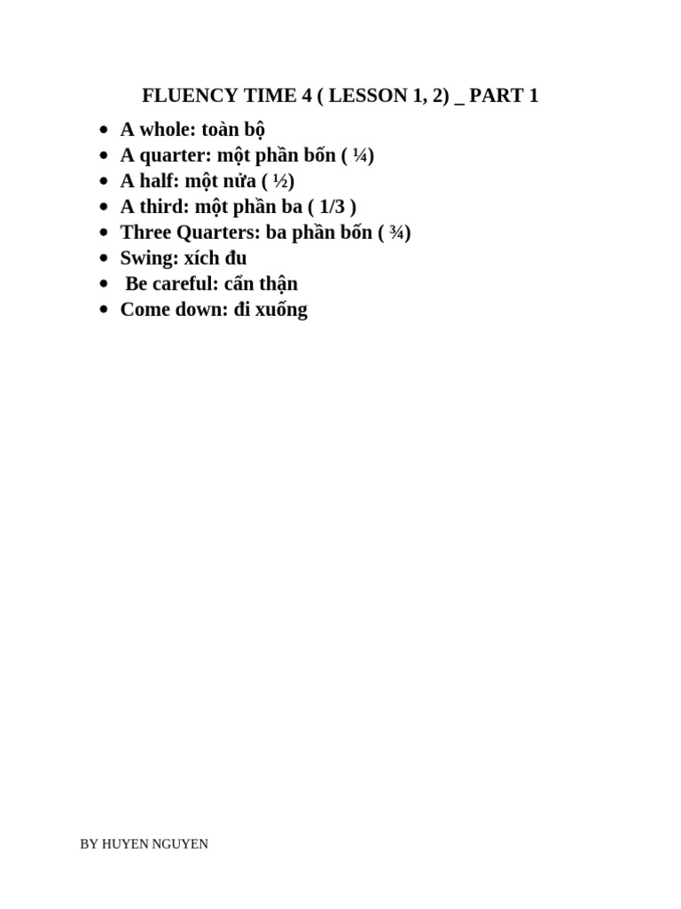 Fluency Time 4 Part 1 Pdf