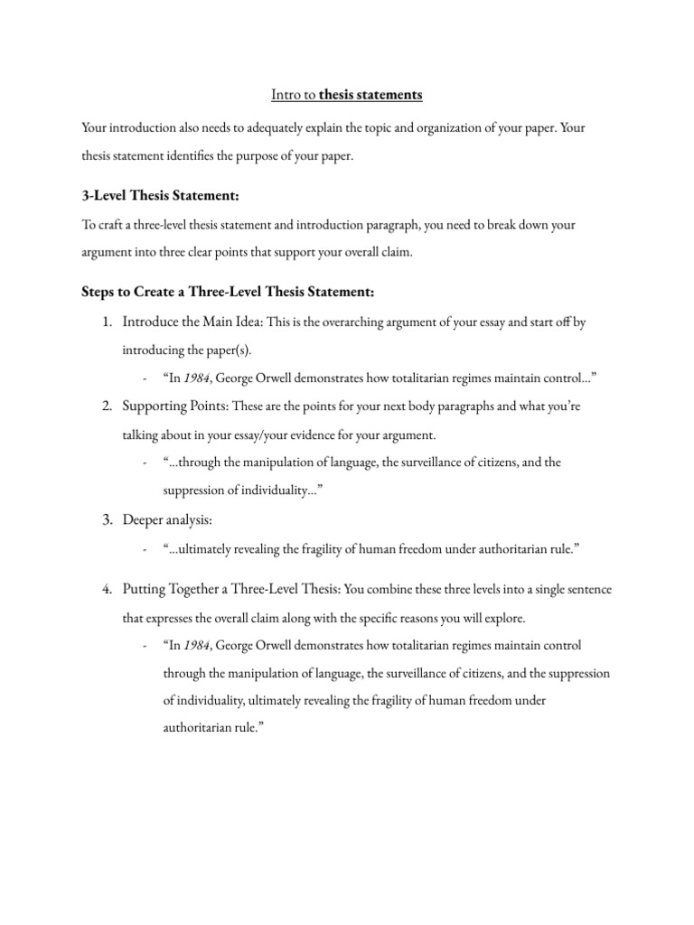 How To Construct A Thesis | PDF