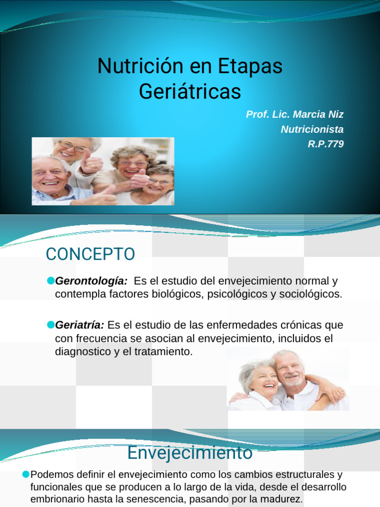 Nutrición en Etapas Geriátricas | PDF | Alimentos | Leche