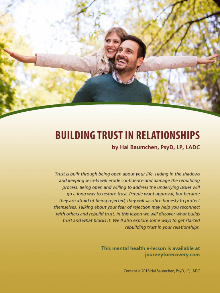 Building Trust in Relationships MH Lesson | PDF | Dishonesty | Lie