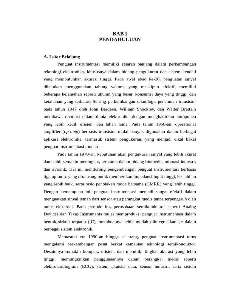 BAB I1 Dan 2 Penguat Instrumen | PDF