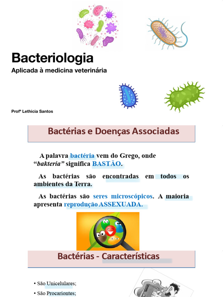 Aula 1 Bacteriologia PDF | PDF | Bactérias | DNA