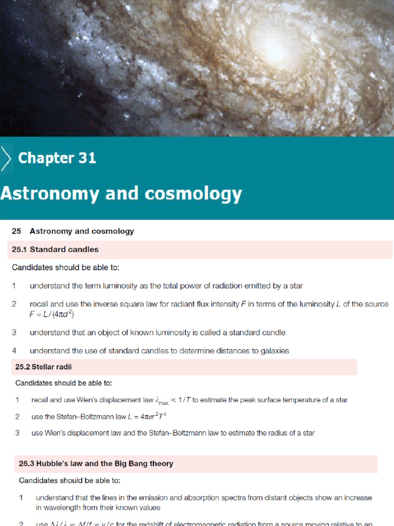 Astronomy and Cosmology | PDF