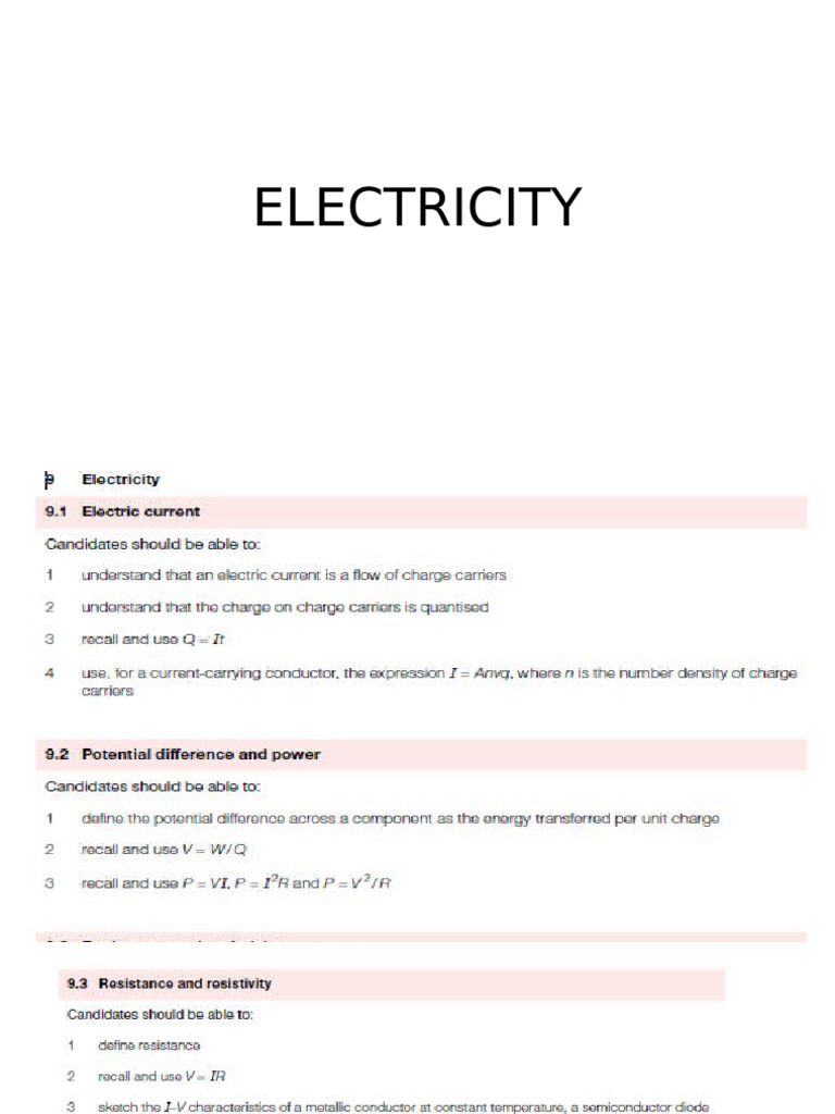Electricity | PDF