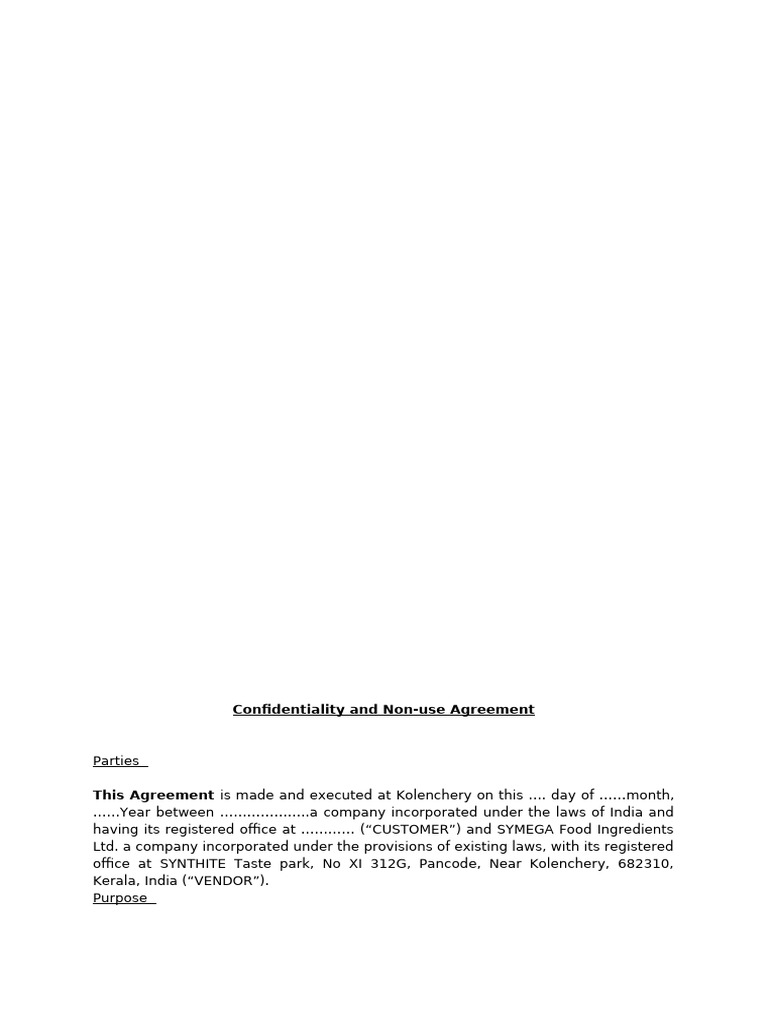 NDA Format | PDF | Confidentiality | Trade Secret