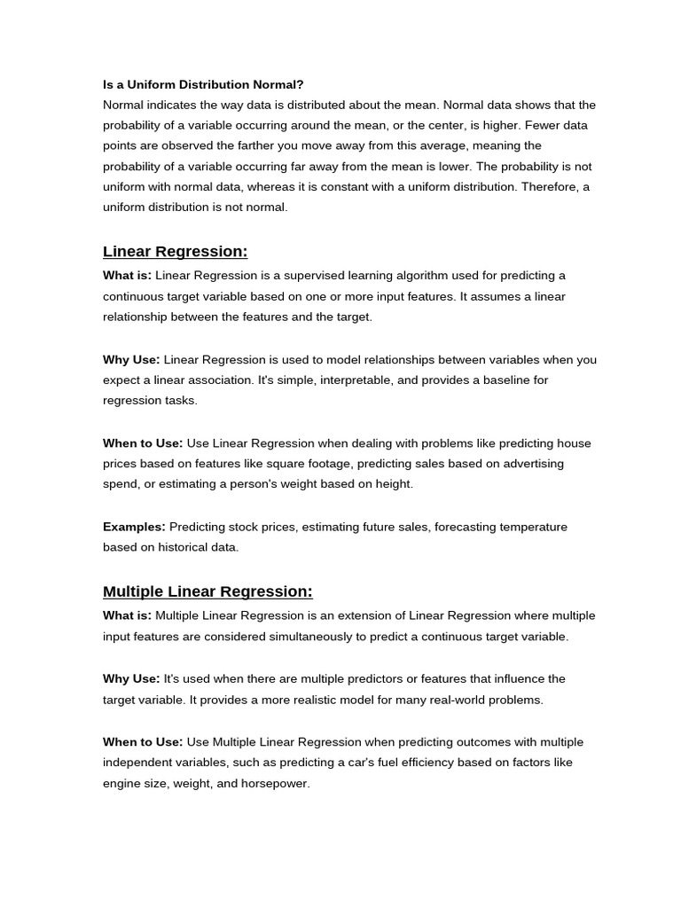 Ml Algo Terms | PDF | Support Vector Machine | Linear Regression