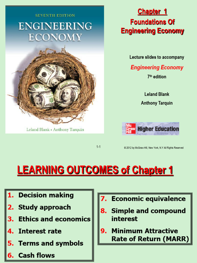 Chapter 1 Foundations of Engineering Economy | PDF | Interest ...