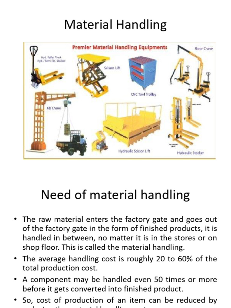 807_Industrial_Mngmt_RRB_Material_Handling_Material_handling | PDF | Secondary Sector Of The ...