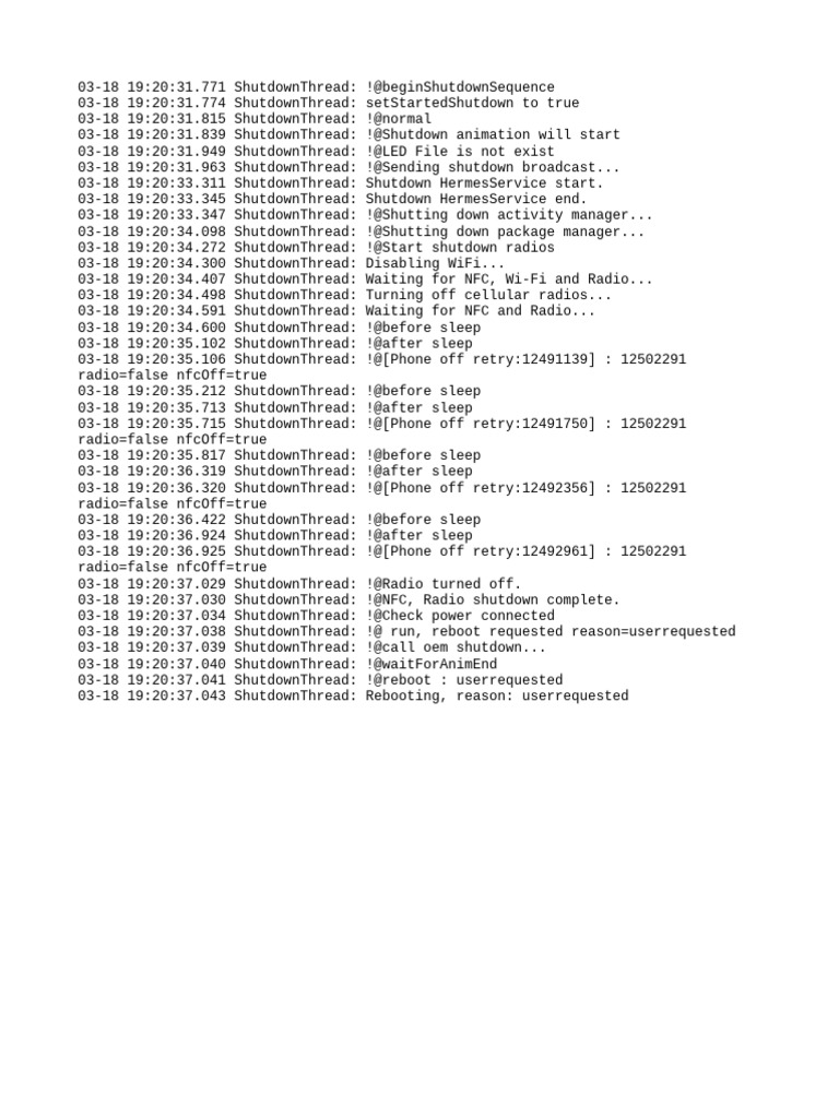 Shutdown Profile.4 | PDF