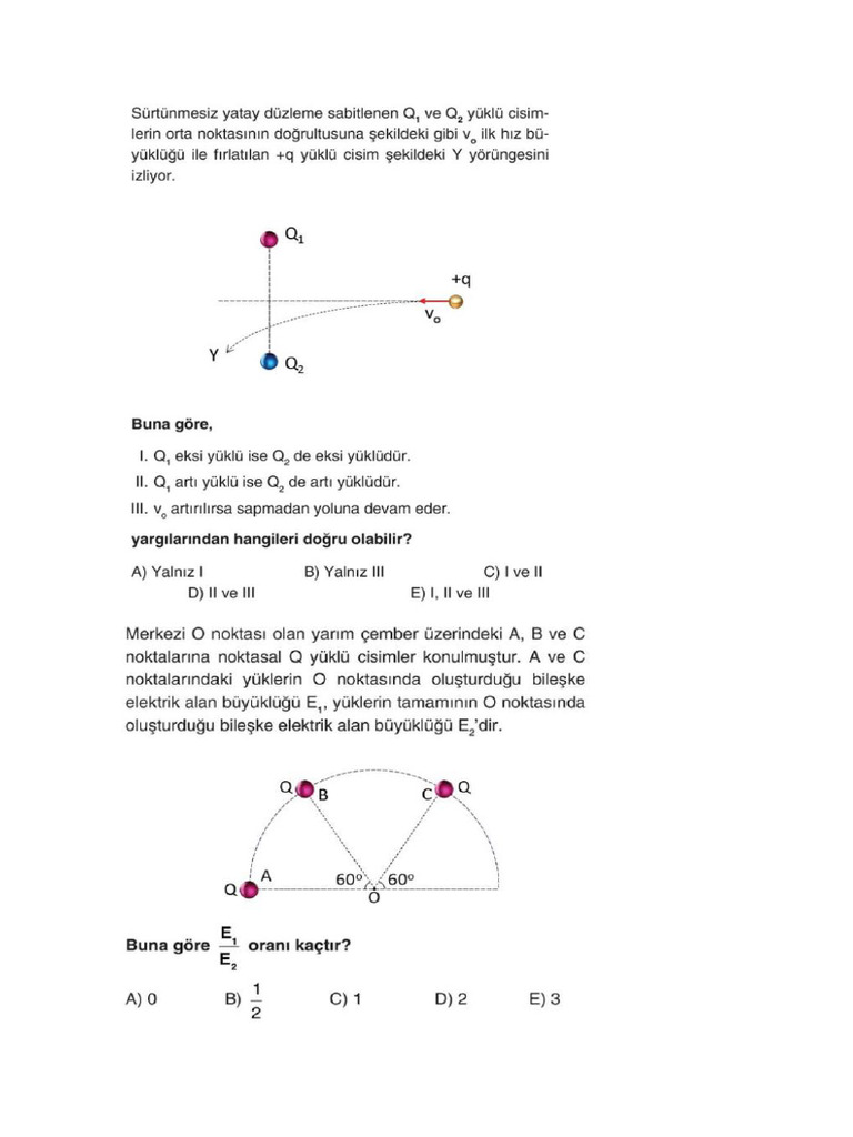 Fizik Soru PDF | PDF