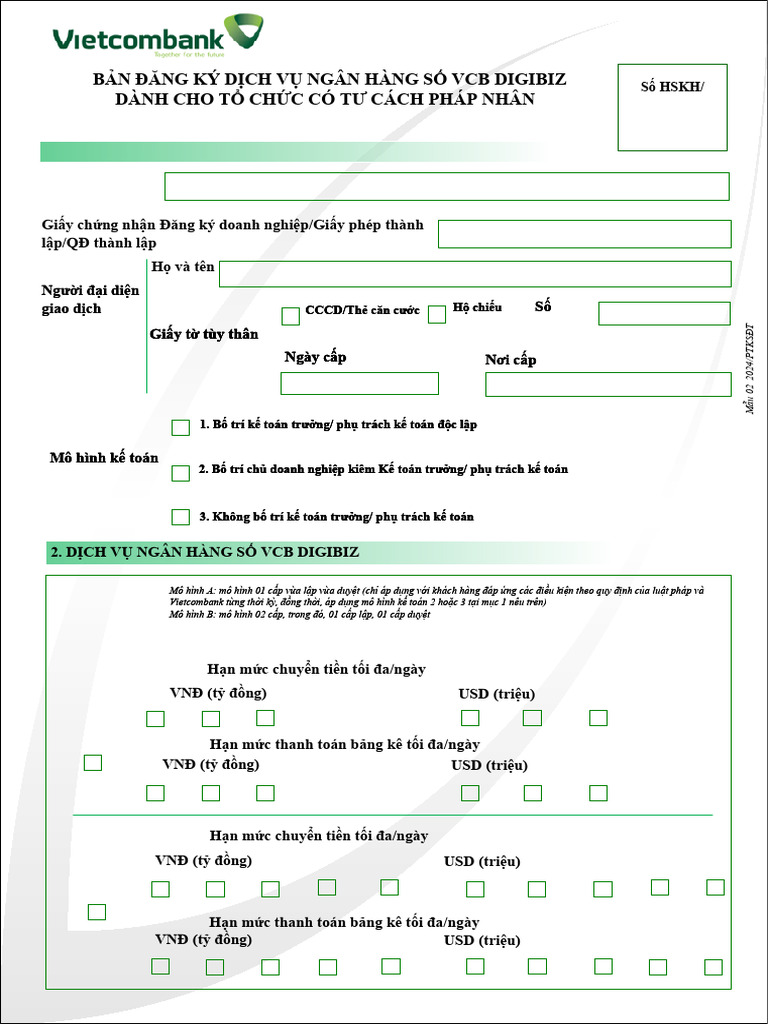 Form Dang Ky DigiBiz - v3 (KH Co Tu Cach Phap Nhan) | PDF