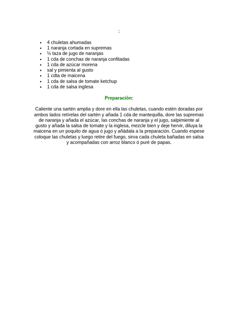 4 Chuletas Ahumadas | PDF