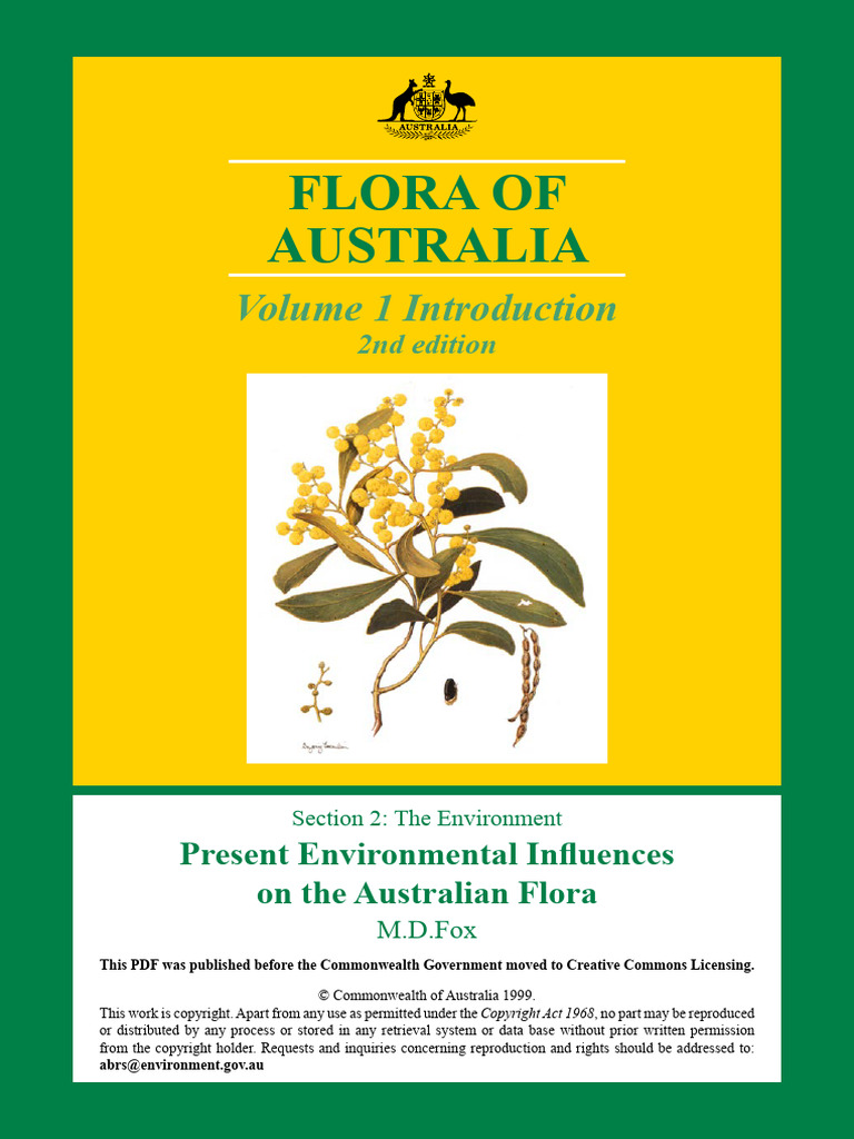 Flora of Australia - 2nd Edn - Vol 1 - Section 2 - Present ...
