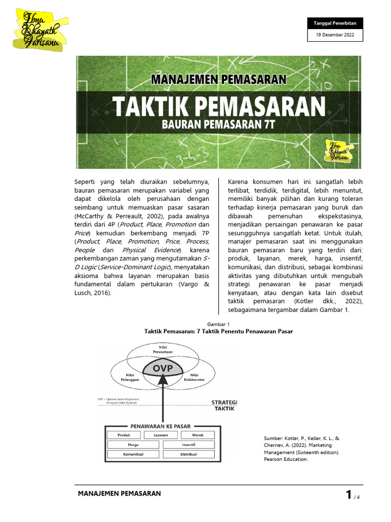 08 - Taktik Pemasaran | PDF