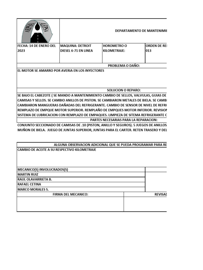 HOJAS DE REPORTE.1 | PDF