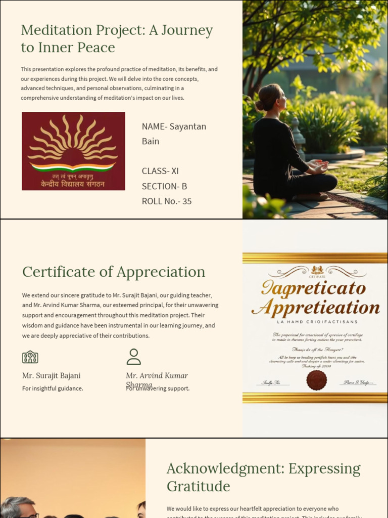 Meditation Project A Journey To Inner Peace PDF | PDF | Meditation | Mindfulness