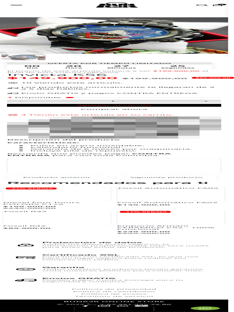 Invicta K56 - Bunk3r Online Store | PDF