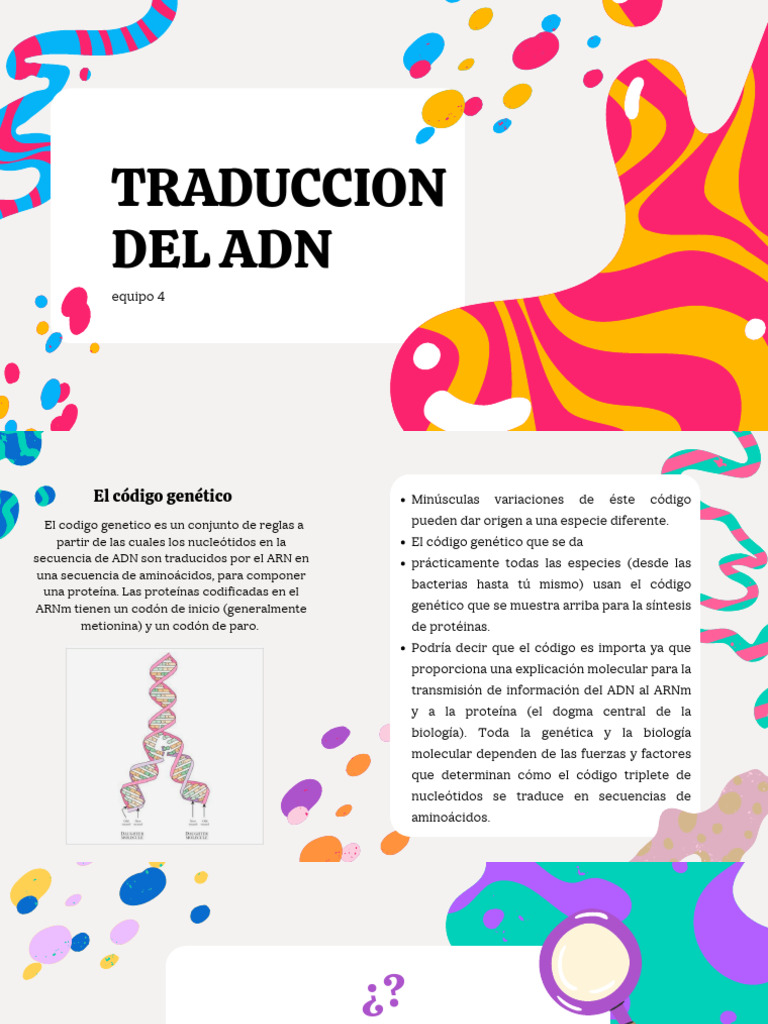Traduccion Del ADN | PDF | Traducción (biología) | Codigo genetico
