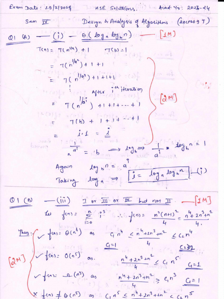 DAA MSE Solutions | PDF