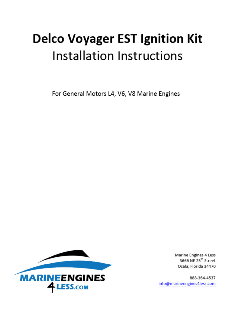 EST Ignition Instructions - ME4L | PDF | Distributor | Electrical Connector