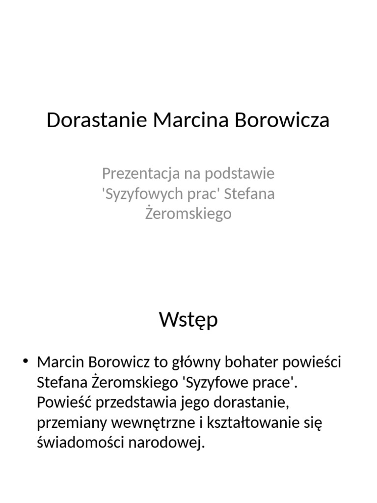 Dorastanie Marcina Borowicza-1 | PDF