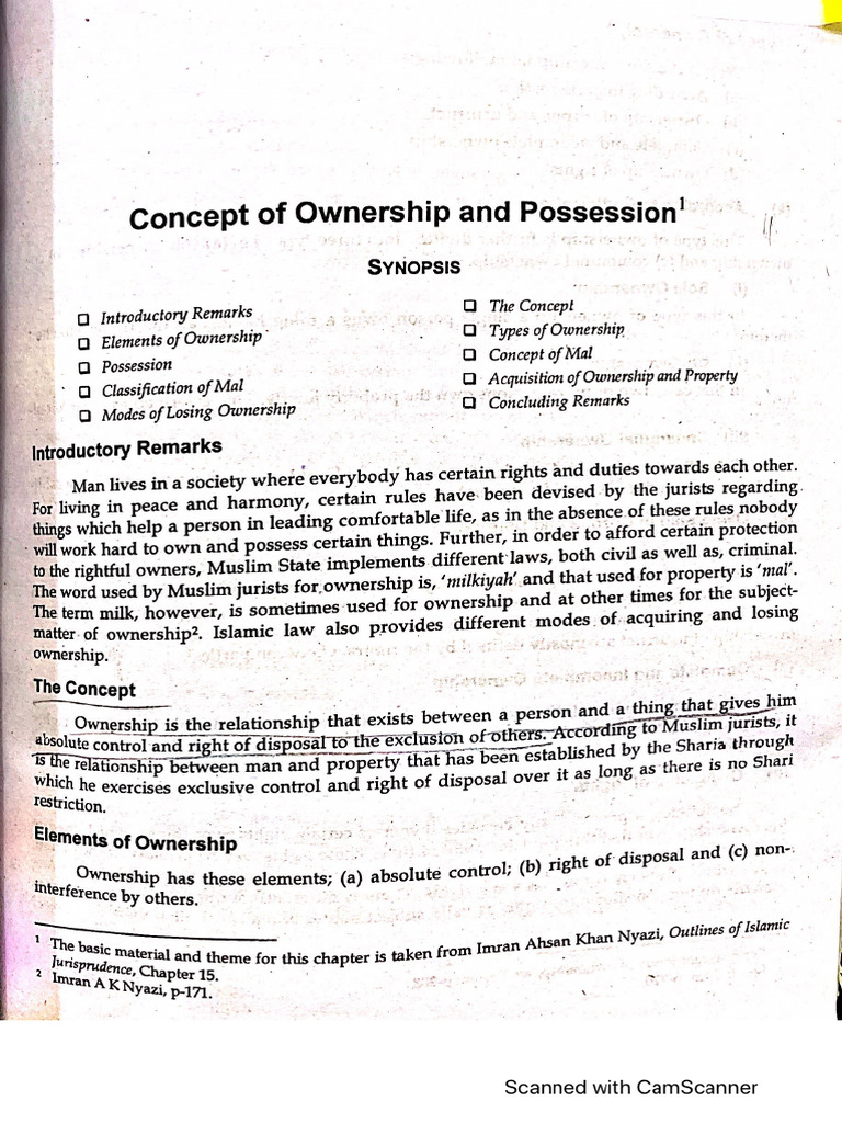 ownership and possession | PDF
