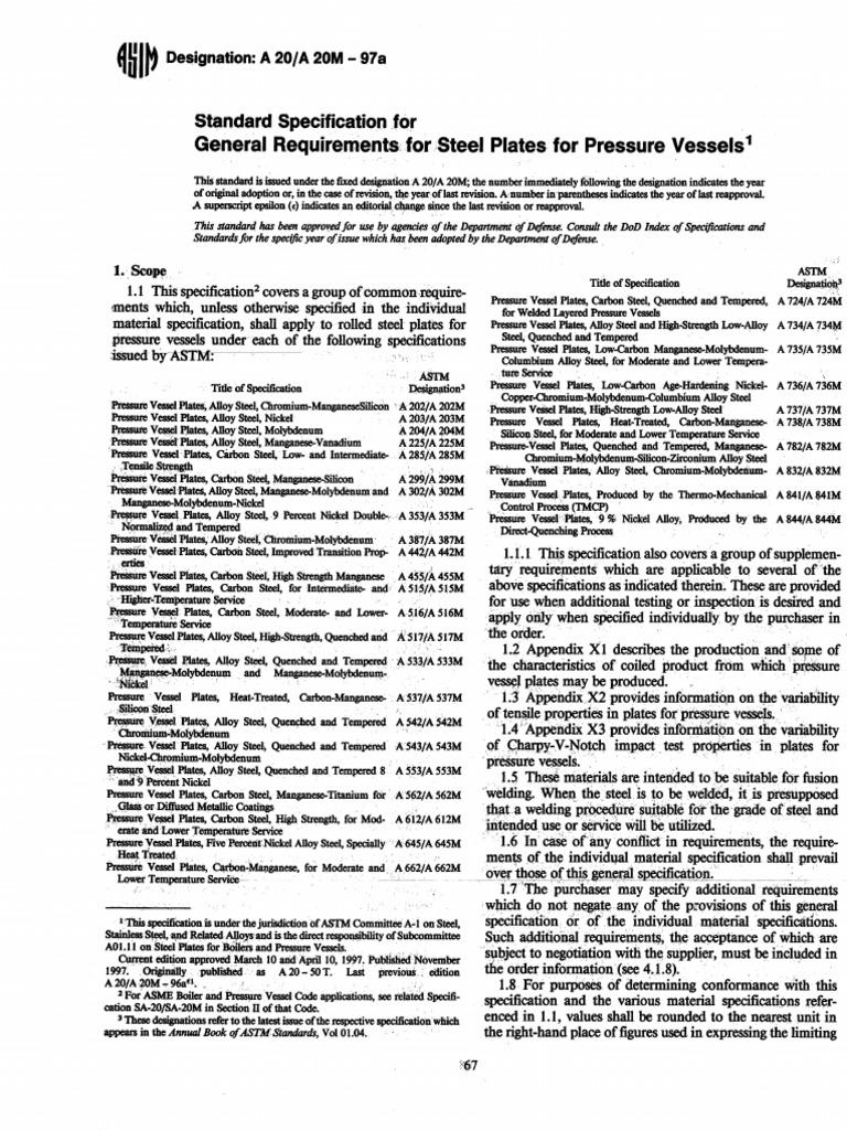Astm A20 | PDF