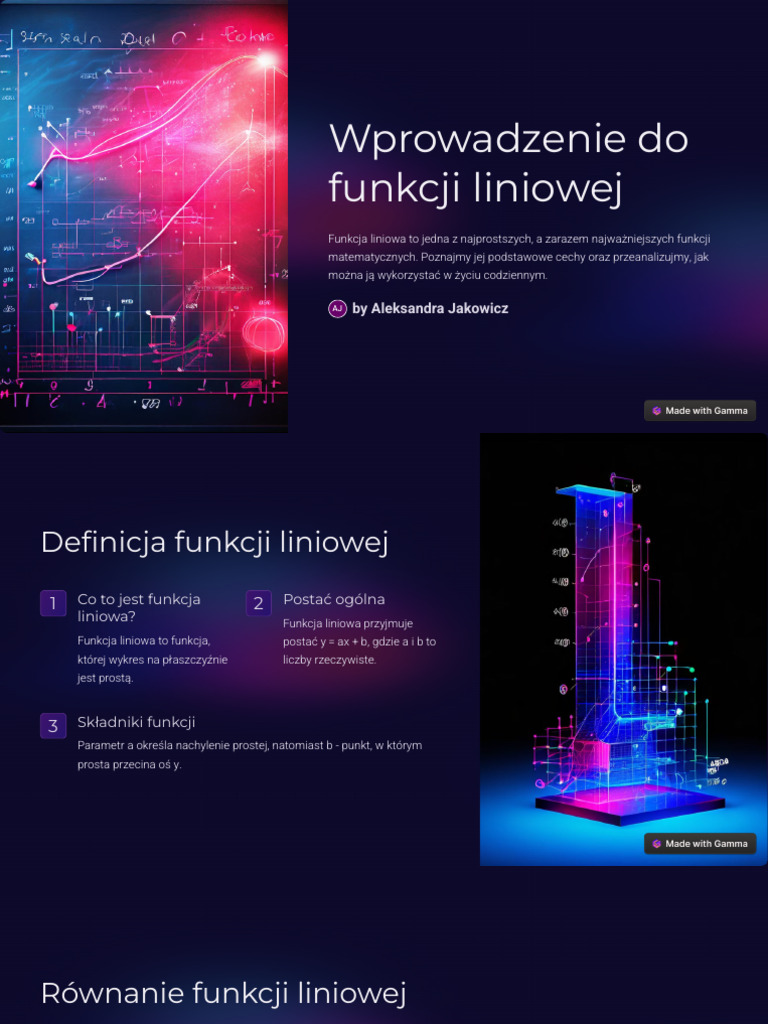 Wprowadzenie Do Funkcji Liniowej | PDF