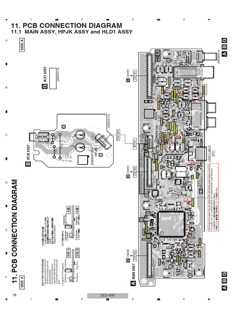 PCB Connection Diagram: 11.1 Main Assy, HPJK Assy and Hld1 Assy | PDF | Physical Sciences ...