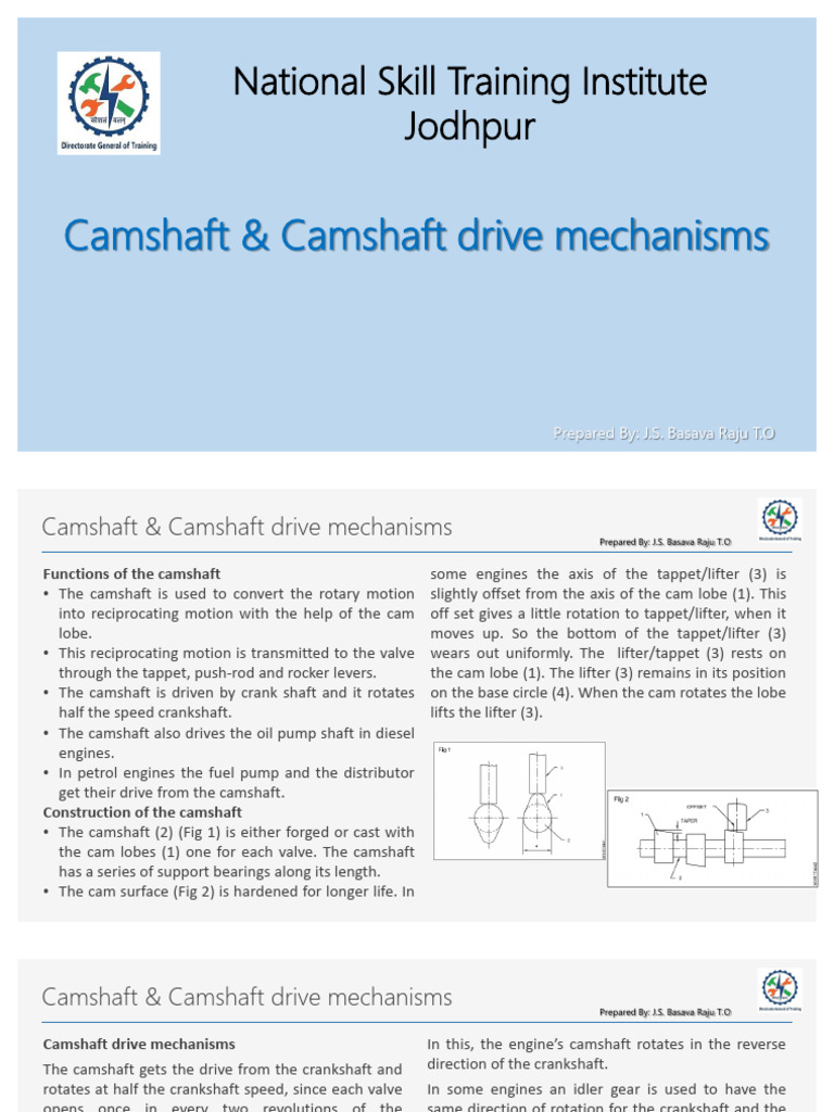 2-3-Camshaft & Camshaft Drive Mechanisms | PDF | Rotating Machines | Propulsion