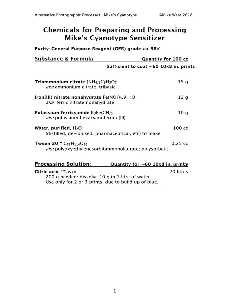 Ware Mike's - Cyan - Una Variacion Sobre El Ciano Simple | PDF ...