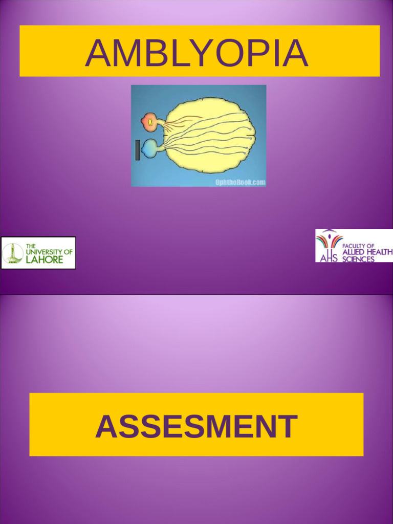 Lec 12 Amblyopia - Assesment | PDF | Contrast (Vision) | Visual Acuity