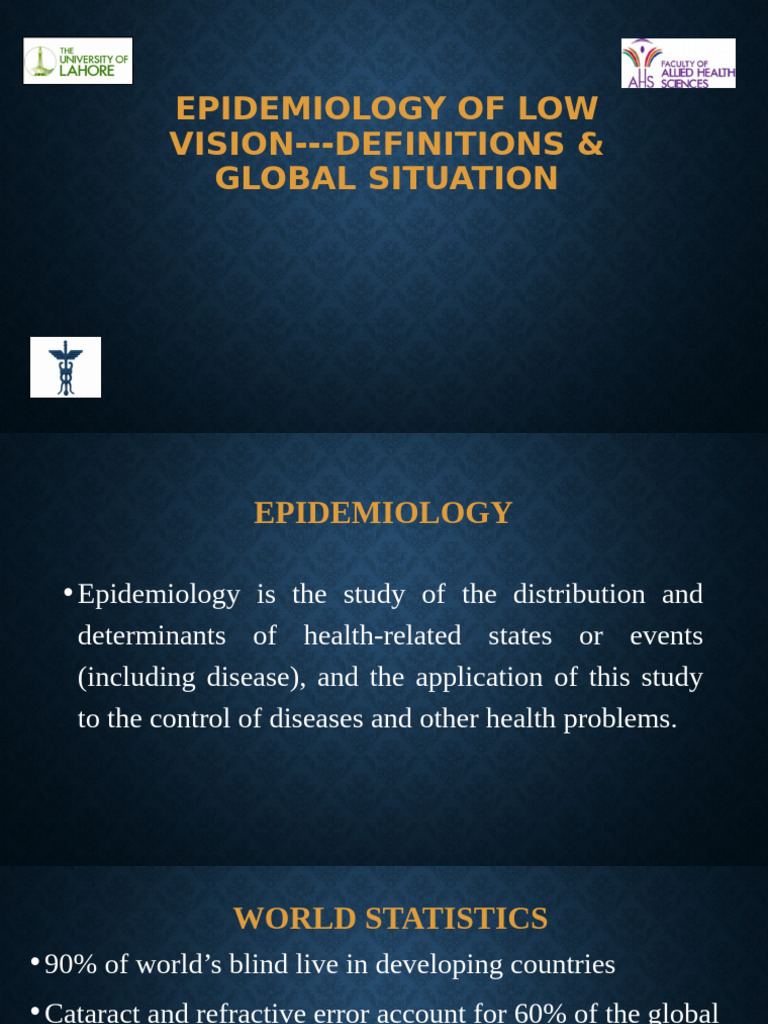 Global Low Vision Epidemiology Insights | PDF | Visual Impairment ...