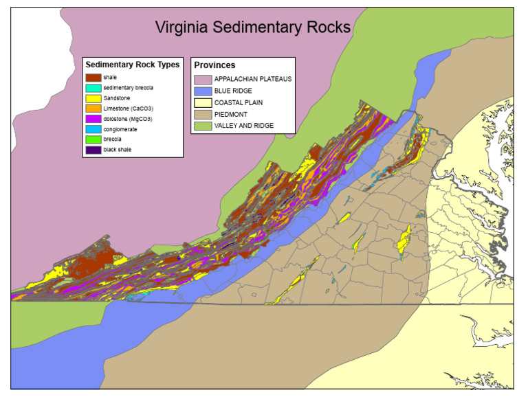 Virginia Sedimentary Rocks Layers (1) | PDF