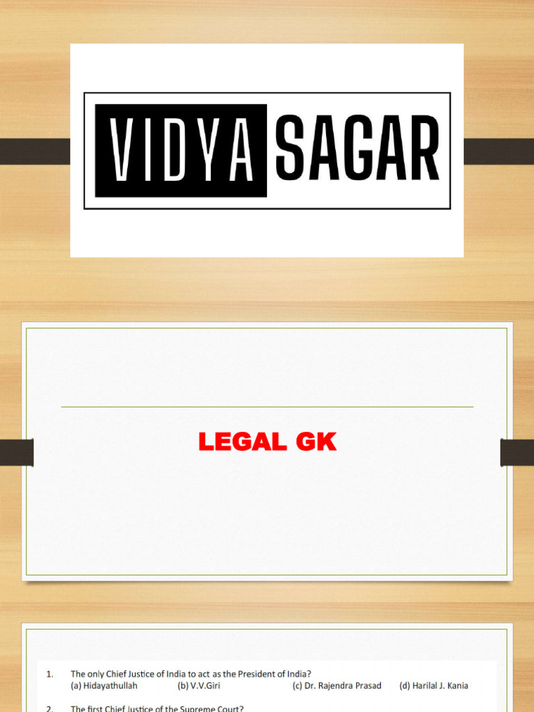 Legal GK (Part-1) | PDF