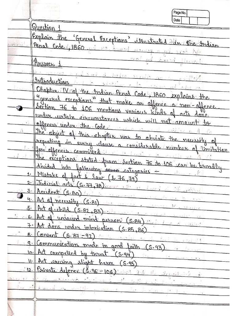 GENERAL EXCEPTIONS | PDF