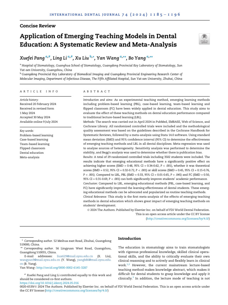 Emerging Teaching Models | PDF | Meta Analysis | Systematic Review
