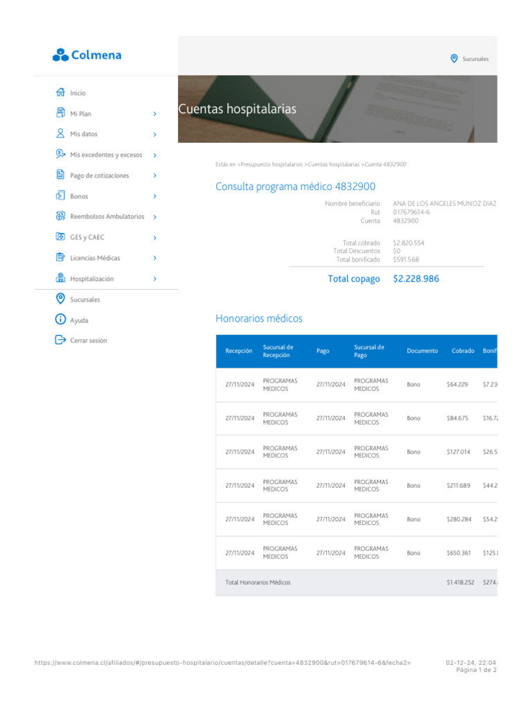 Colmena Detalle AM | PDF | Cuidado de la salud | Programas sociales