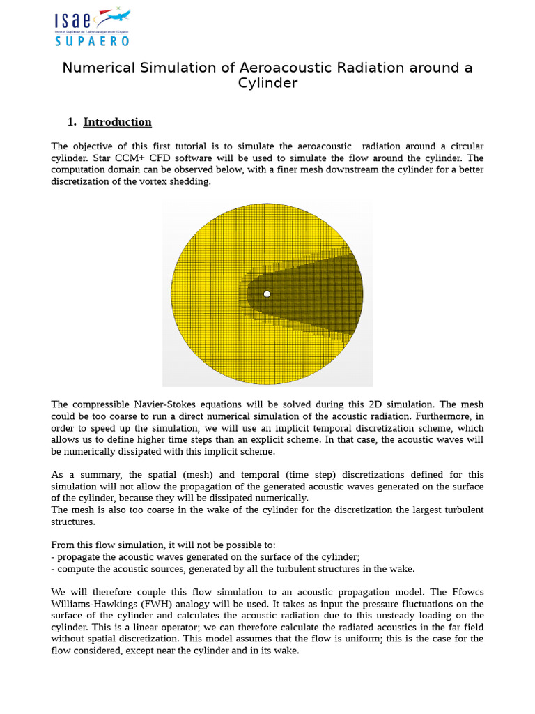 Numerical Aeroacoustics Cylinder | PDF | Fluid Dynamics | Spectral Density