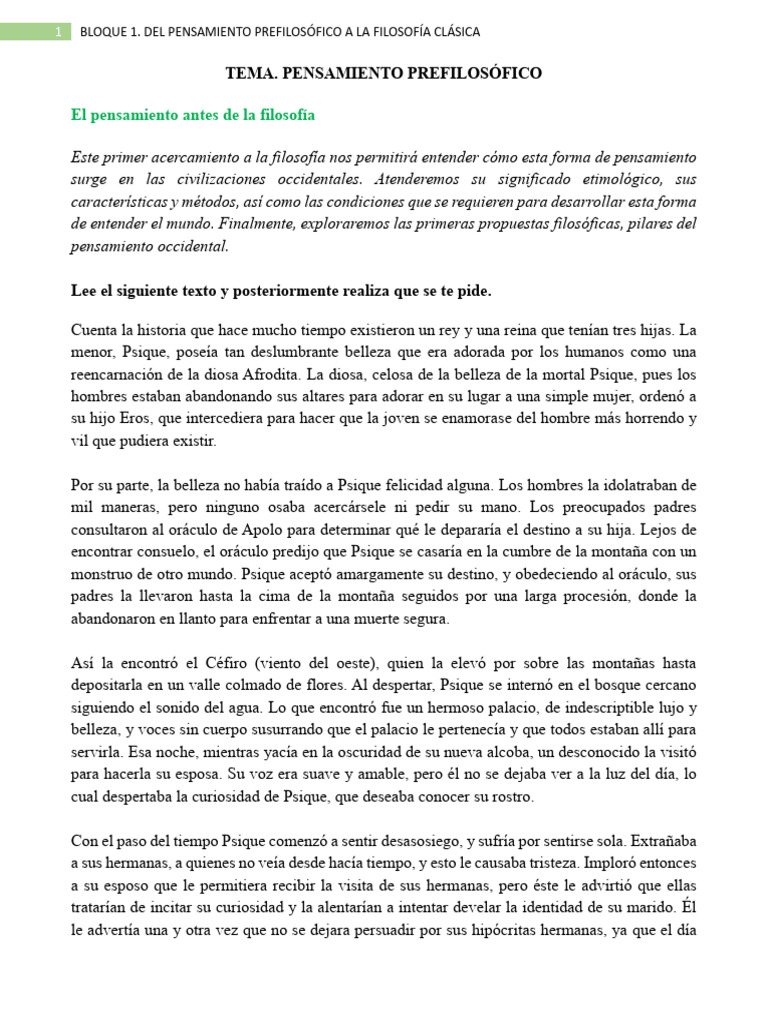 Pensamiento prefilosófico y mitos clásicos | PDF | confucionismo ...