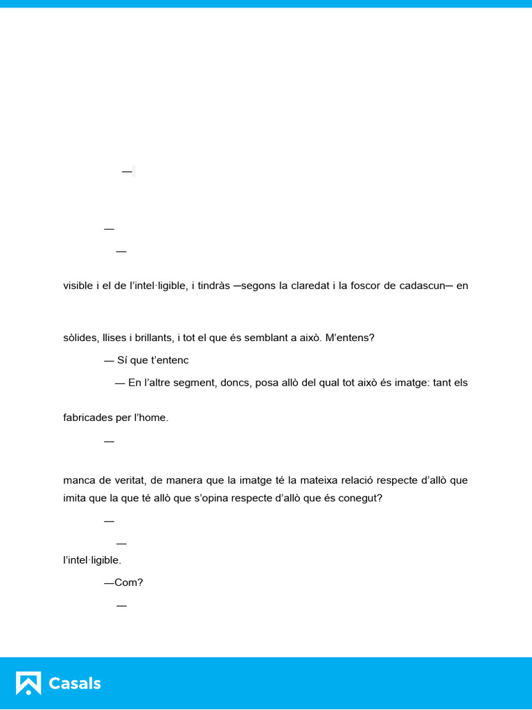 [Unitat 2. Pàg. 35] De butxaca. Fragment de la _i_República__i_ (I), Plató | PDF