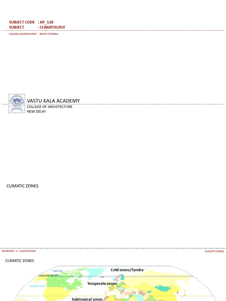AP 128 Climatology 2 Cliamtic Zones 1 | PDF | Temperate Climate ...