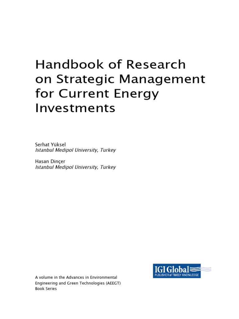 Handbook of Research on Strategic Management for Current Energy Investments-Engineering Science ...