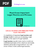 Key Latin Terms in Legal Context | PDF | Jargon | Common Law