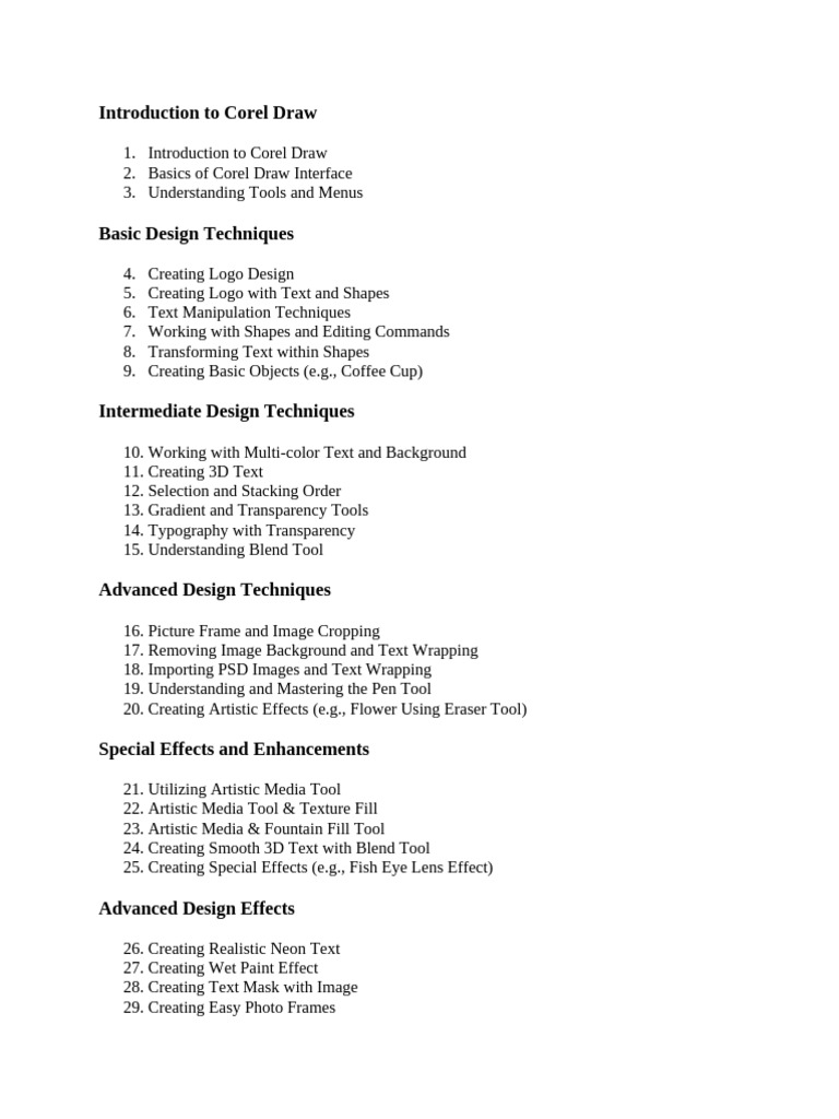 Corel Draw Full Tutorial | PDF | Texture Mapping | Adobe Photoshop