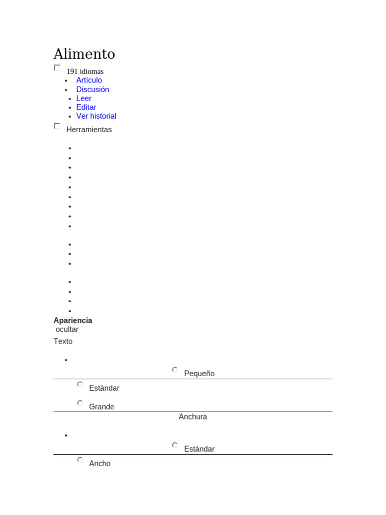 Alimento | PDF | Alimentos | Nutrición