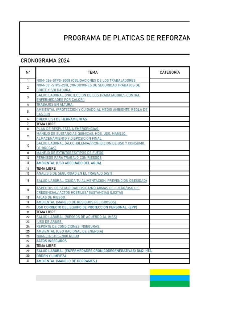Programa de Platicas Diciembre | PDF | Seguridad y salud ocupacional